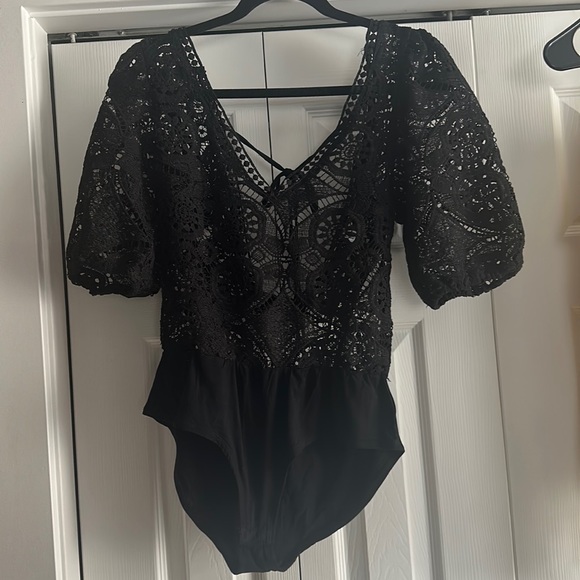 Cozy Casual | Other | Lacy Bodysuit | Poshmark